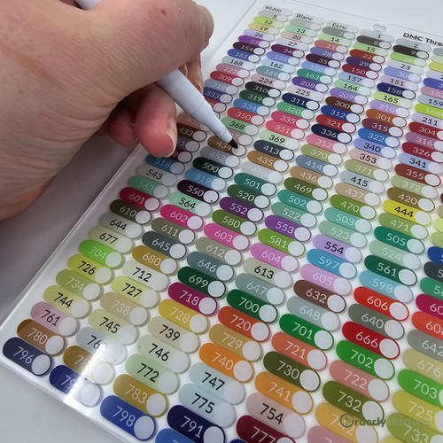 Write on/Wipe Off Acrylic Inventory Sheet for DMC Solid Colours ...
