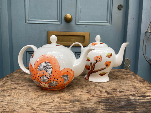 Michi Orange Flower Teapots | Mysite