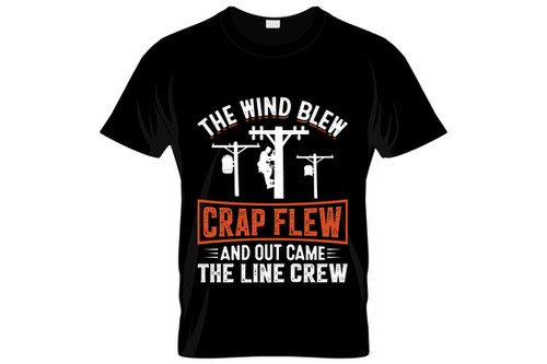 the wind blew crap flew the line crew typography printed t shirts ...
