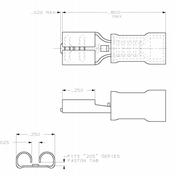 Faston Quick Connect Female 18-22 AWG - Eastern End Electronics