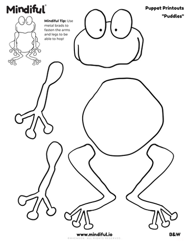 Puddles Puppet Printout - BW - Mindiful® Digital Download | Mindiful ...