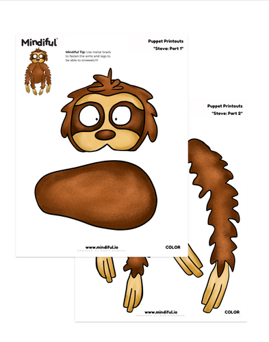 Large Steve Puppet Printout - COLOR - Mindiful® Digital Download ...