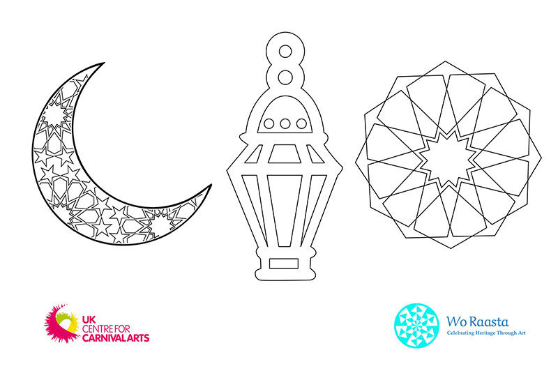 Eid colouring sheets