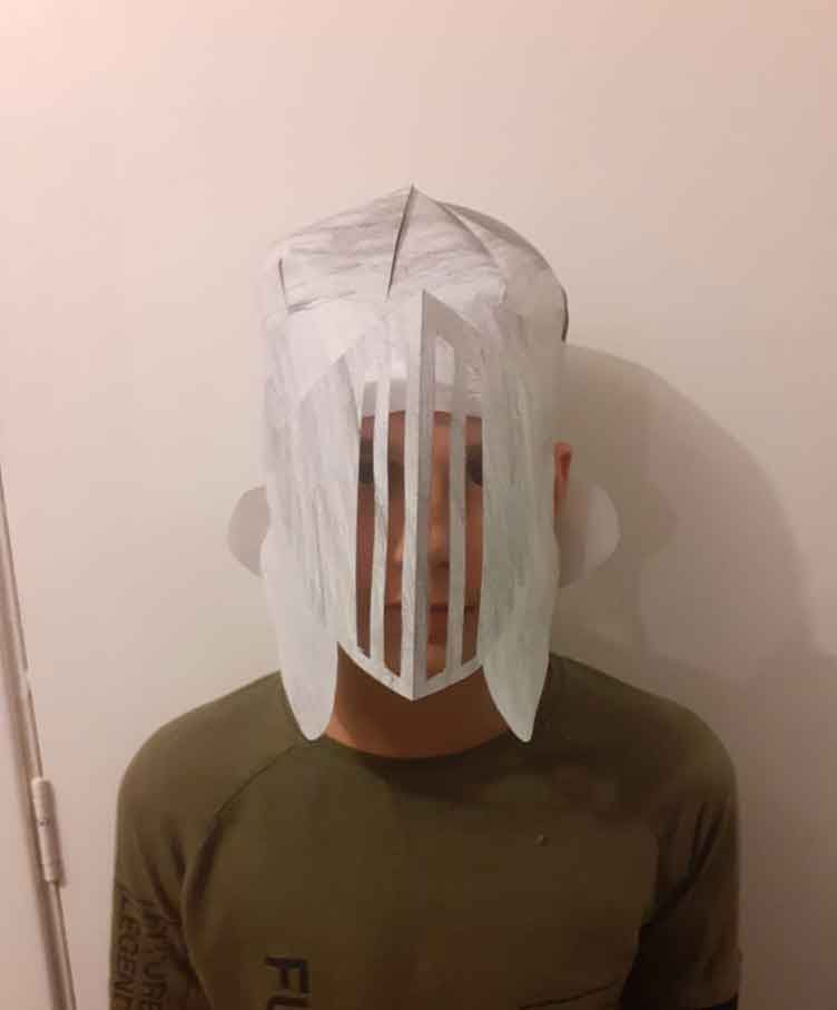 Make A Knight's Helmet From Paper