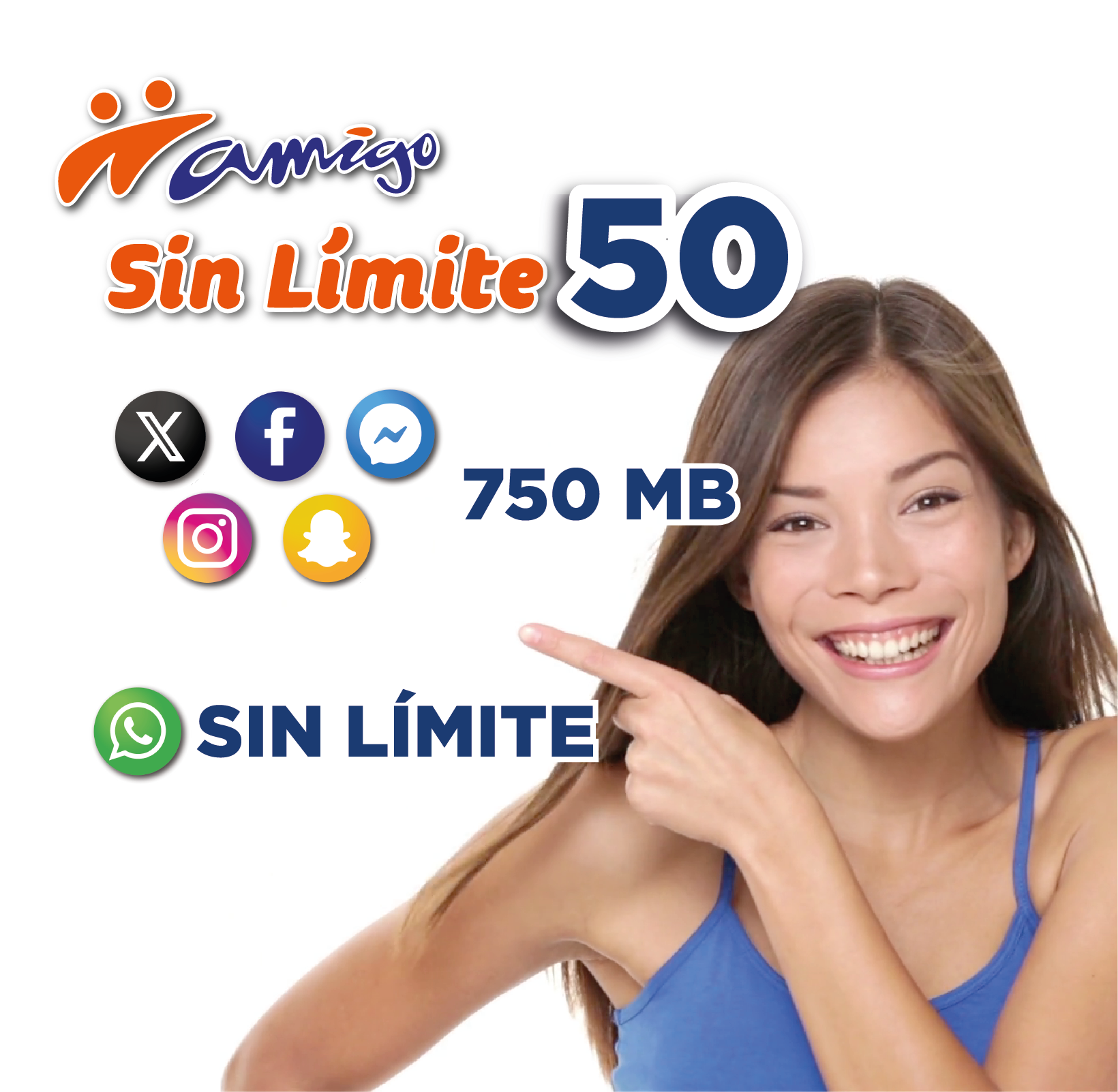 Paquete Amigo Sin Límite 50 | Smartcel R7