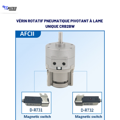 Vérin rotatif pneumatique pivotant à lame unique CRB2BW | DIATEC INGENIERIE
