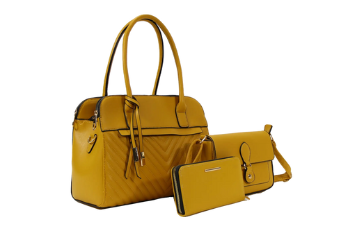 Sunshine Yellow Textured Purse Collection | Curvy Girl Attic