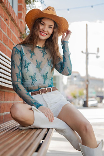 Lacey Teal Easel Layering Top | Benton House Designs