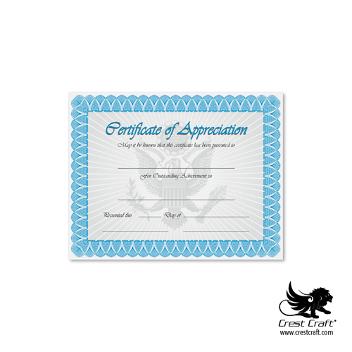 Certificate of Appreciation | Crest Craft Company