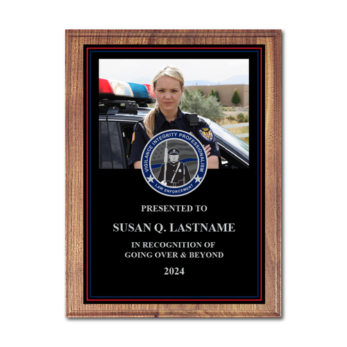 Personalized Photo Full Color Plaque with Walnut | Crest Craft Company