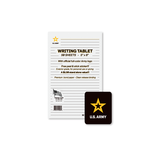 5558 Army Writing Tablet | Crest Craft Company