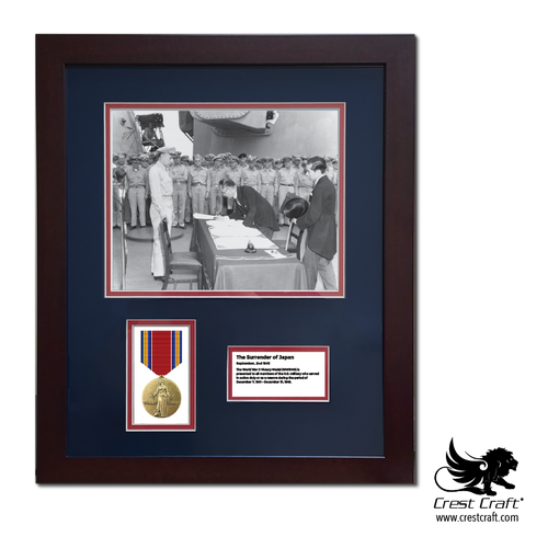 WWII Victory Medal Framed Tribute - The Surrender of Japan | Crest ...