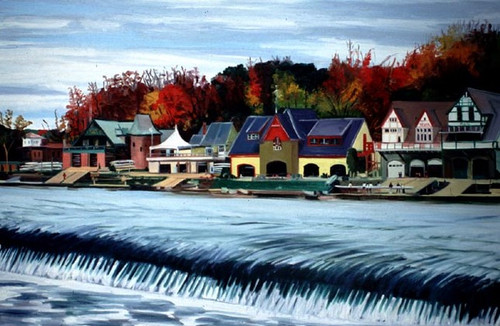 Boathouse Row Fall Giclée Print | Elaine Lisle Artist