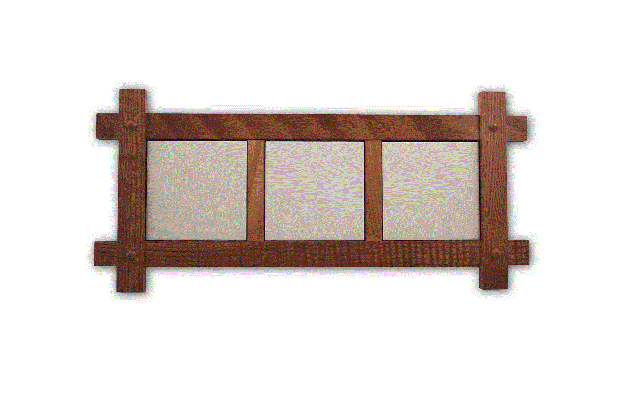 OAK MISSION STYLE TILE FRAME FOR (3) 4 1/4" TILES | EGDD