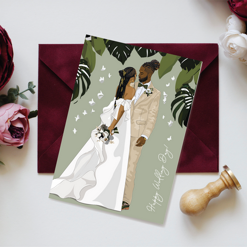 Happy Wedding Day! A5 Wedding Card | Ionna Marie Designs