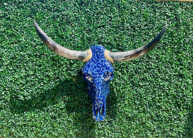 Home | Good Bones Fort Worth - Creating longhorn skull art