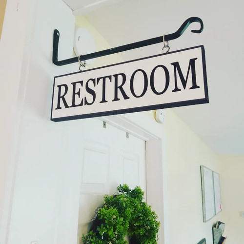 Bathroom Sign Restroom Sign Bathroom Sign Farmhouse Decor Bath Decor ...