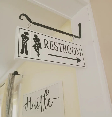 Potty Restroom Sign Restroom People Symbol Sign Bathroom Sign Decor ...