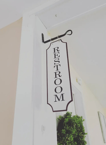 Vertical Restroom Sign Bathroom Decor Farm Style Sign Pub Sign ...