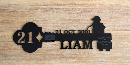 Custom Birthday Keys - 21st Key Gifts by Hydra Laser | Online Art Store