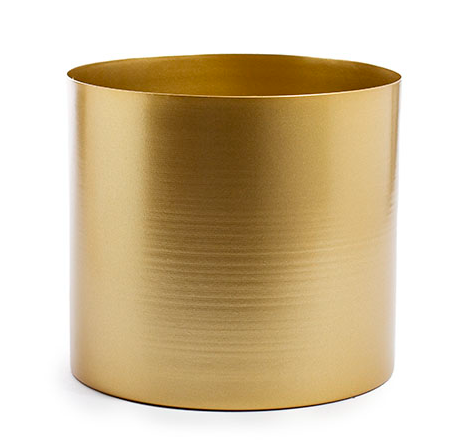 Medium Gold Metal Pot | Architects of Vibe