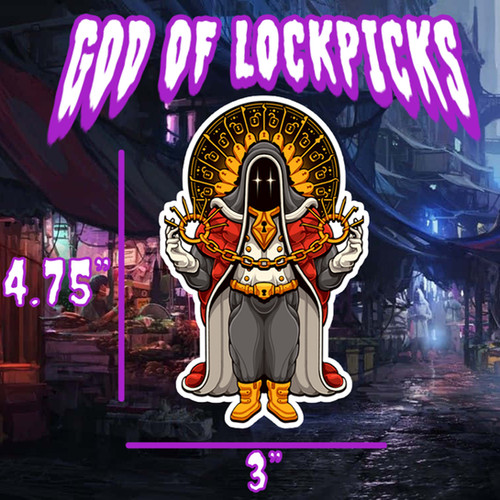 God of Lockpicks Sticker 🔑 | Lockjaw MFG.