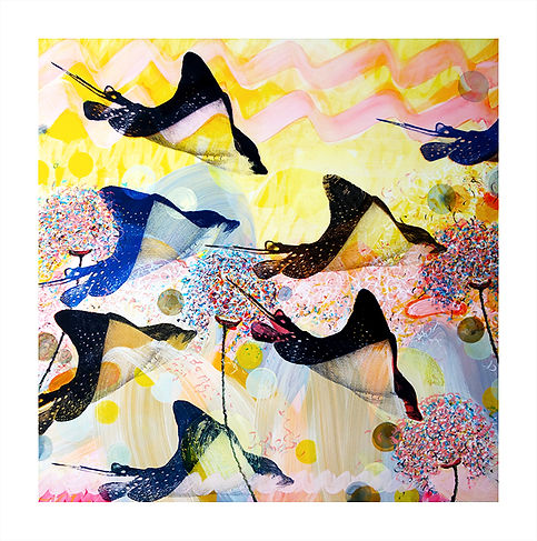 rochen druck Malerei in Acryl und Oel hochwertig Kunst auf papier