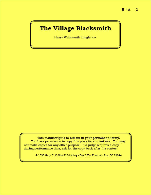 The Village Blacksmith | Quality Speech