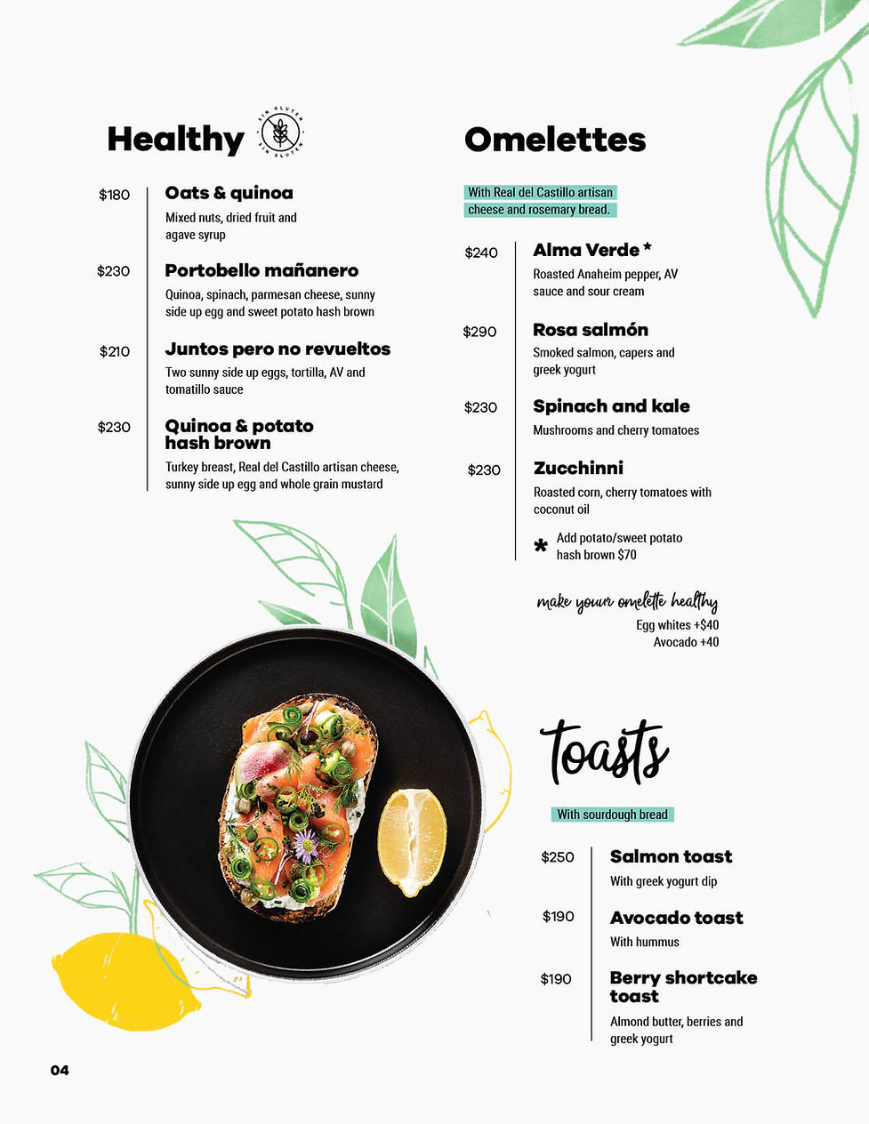 Menu English | Alma Verde Tulum