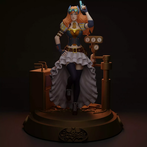 Batgirl Steampunk - 1 x Large Scale 3D Resin Model Kit +Base - 2 Sizes ...