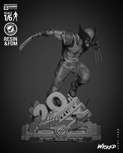 Wolverine 2024 -1 x Unpainted - Resin Model Kit + Base - W3D - In ...
