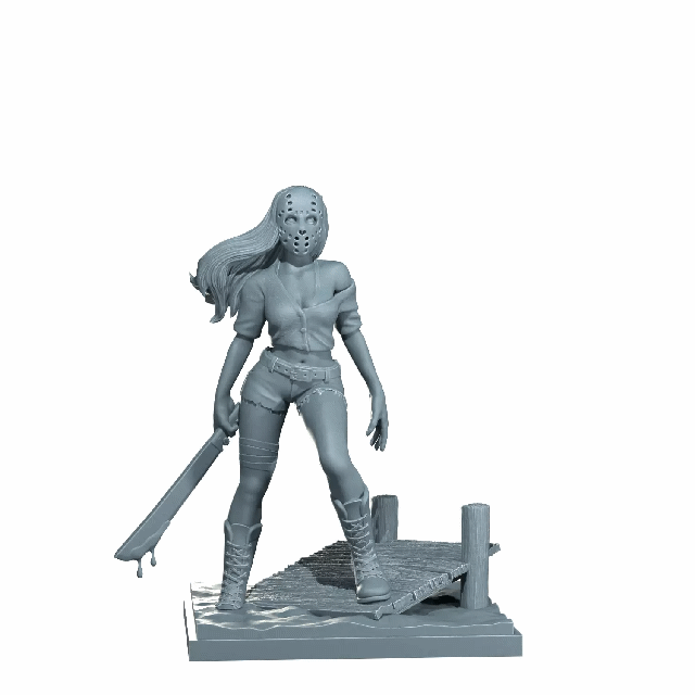 Female Jason - 1 x Unpainted 3D Printed Resin Model Kit -In Various ...