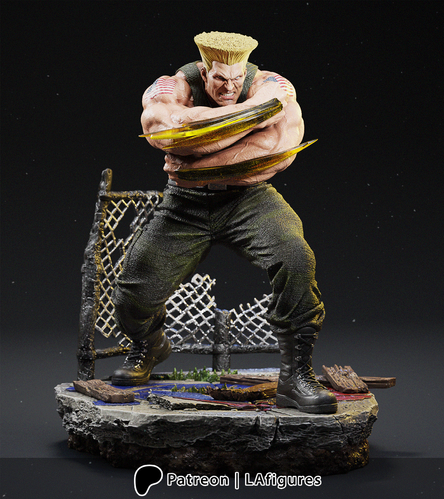 Street Fighter Guile - LA Figures Unpainted -1/12 Large Scale Resin ...
