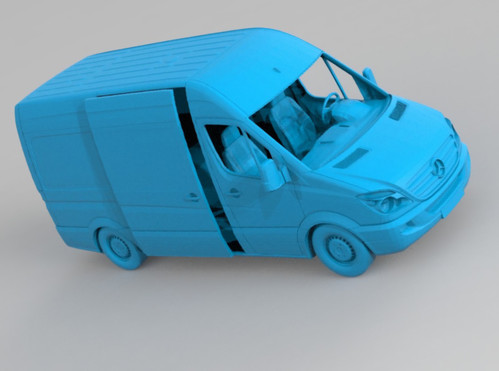 Mercedes Benz Sprinter Van - In Various Scales - 3D Resin Printed Model ...
