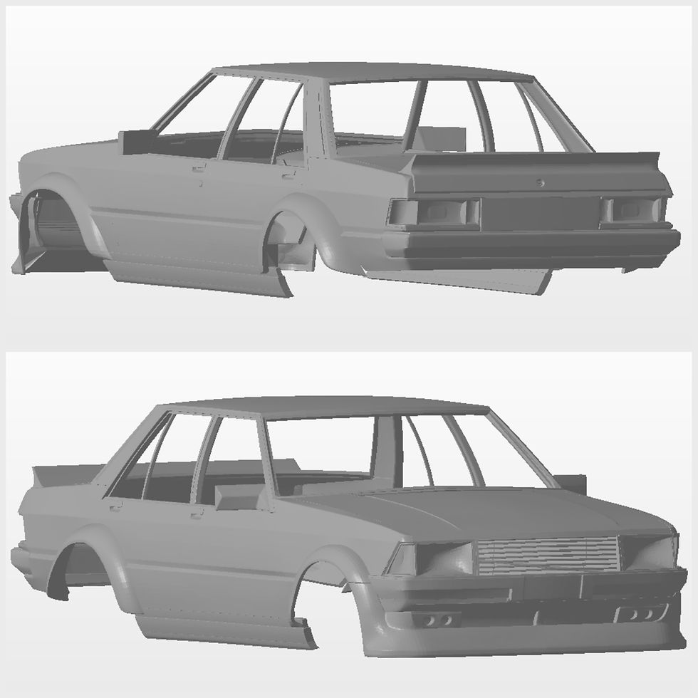1980 Ford Falcon XD Race Car - In Various Scales - 3D Resin Printed ...