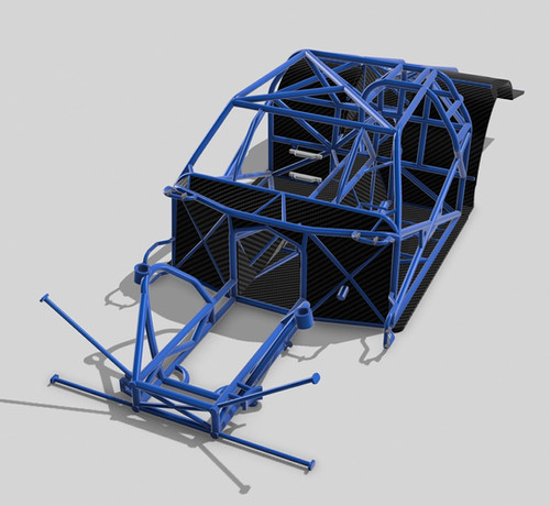 1967 Nova Pro Mod Tubular Chassis + Floors - Tubs Firewall - 3D Model ...