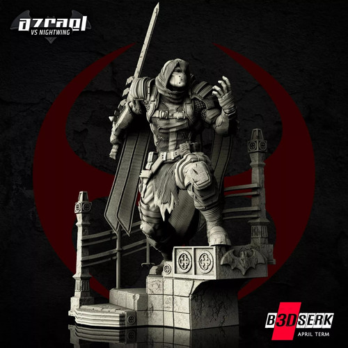 Azrael - 1 x Unpainted Large Scale 3D Resin Model Kit and Mini Diorama ...