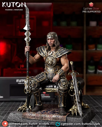 Conan - 1 x Unpainted Large Scale 3D Resin Printed Model Kit and Base ...