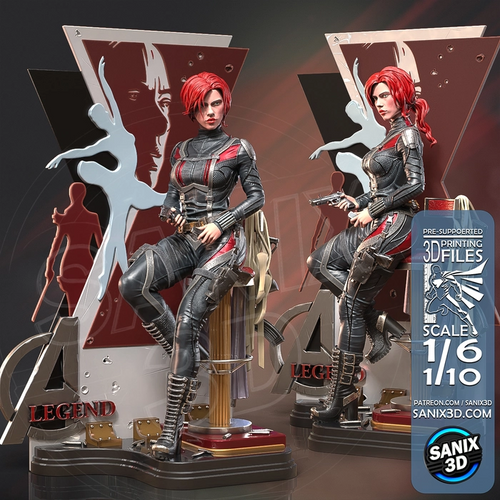 Natasha Ledged with Background - 1 x Unpainted Large 3D Resin Model Kit ...