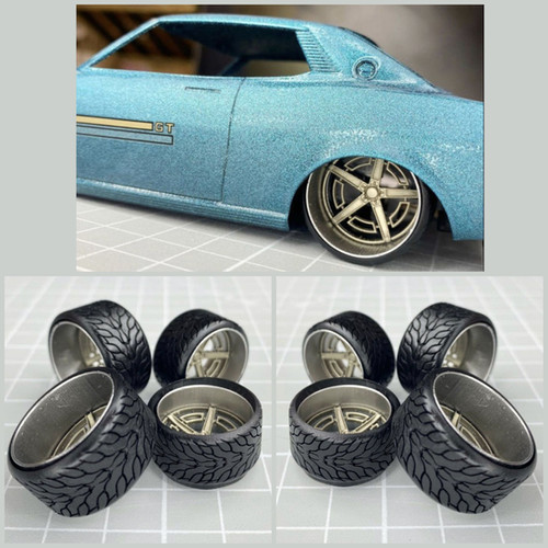 20" inch CELICA-R Concave Wheels an Tyres - 3D Printed Wheel Kit - MCS ...
