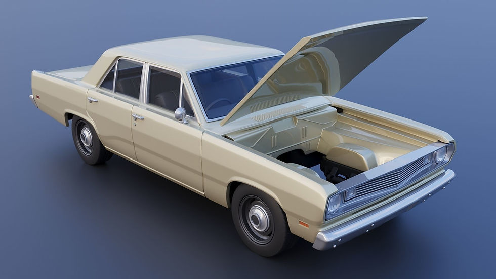 1970 Plymouth Valiant 4 Door in RHD or LHD - 3D Printed Complete Model ...