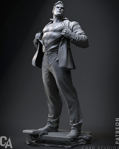 Superman - 1 x Unpainted Resin Model Kit and Base - In Various Scales ...