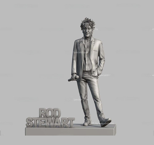Rod Stewart - 1 x Unpainted Large Scale 3D Resin Model Kit and Base ...