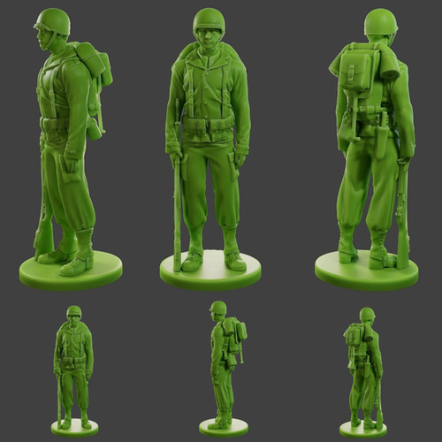 American Soldier A1 WW2 Stand in Various Scales 3D Resin Printed ...