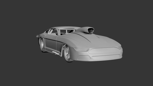 2019 Ford Mustang PRO MOD Drag Car - 3D Printed Model Kit - AB | Metal ...