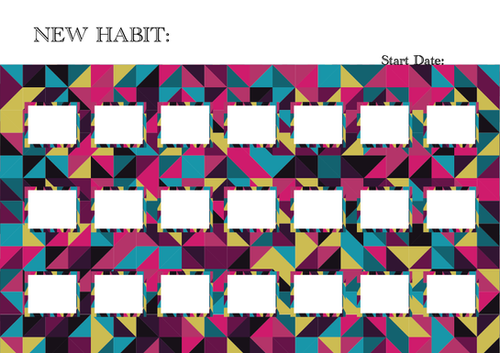 Printable Don't Break The Chain New Habit Tracker Template Pack Pink ...