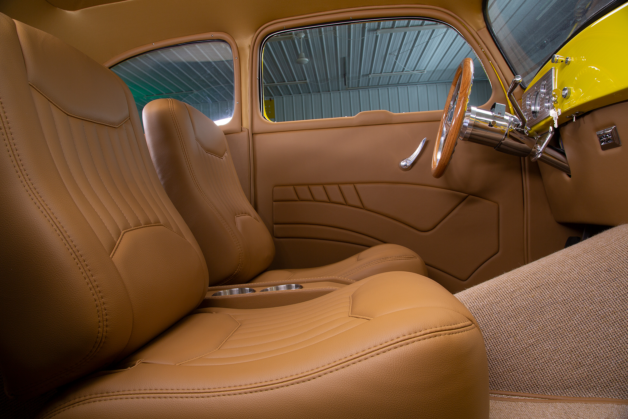 1948 Anglia with a Tan Leather Interior
