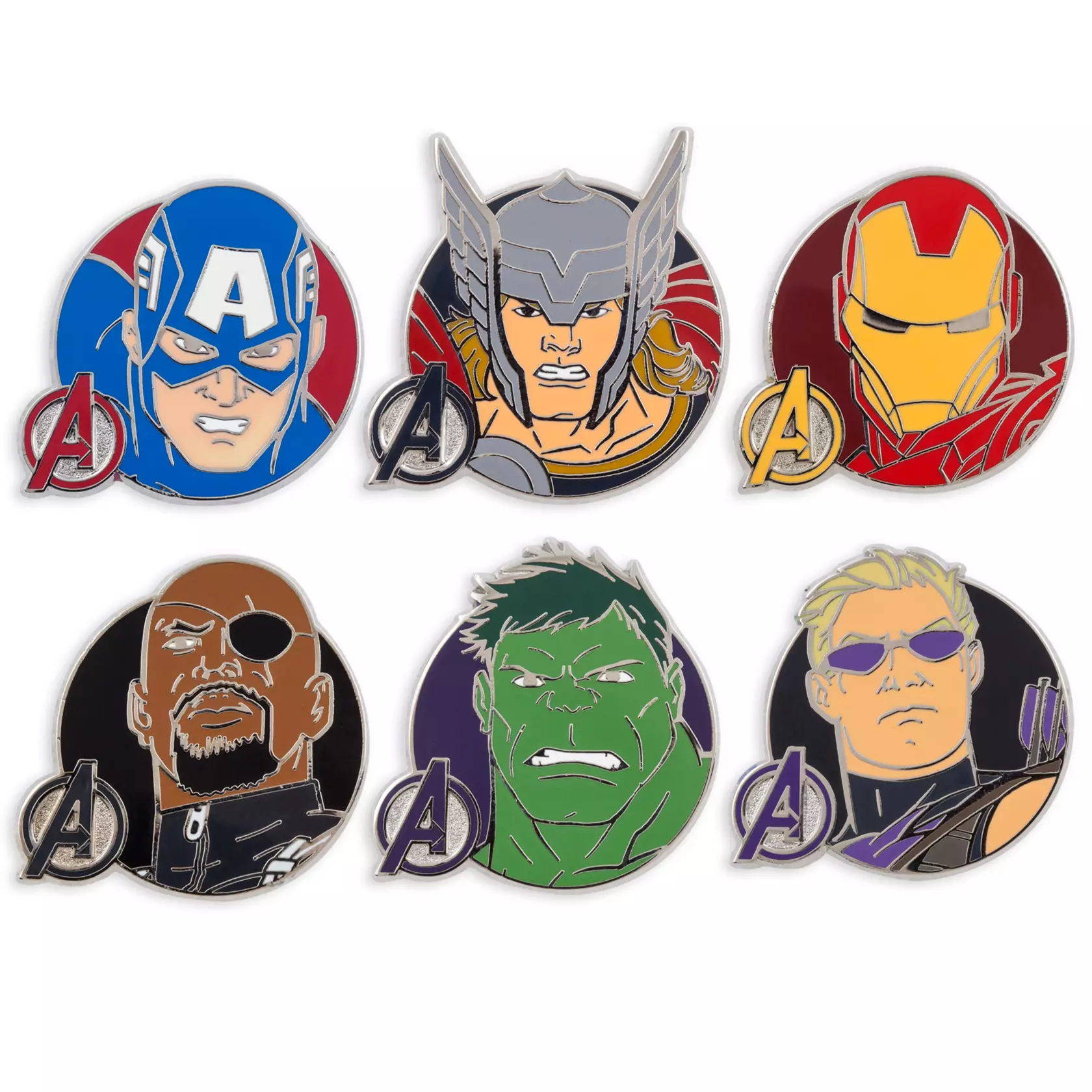 Avengers Assemble Booster Pin Set of 6 | BuyDisneyPins
