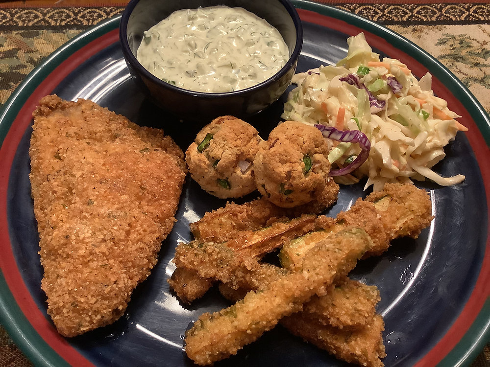 Keto Fish Fry with Tartar Sauce