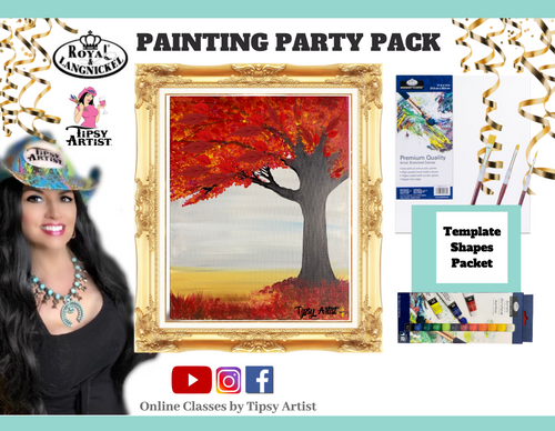 Red Tree ~ Painting Party Pack | tipsyartist